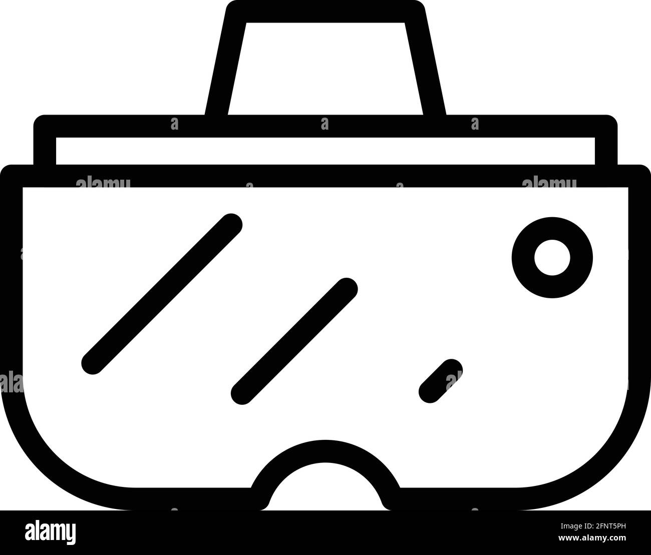 Smart vr glasses icon. Outline Smart vr glasses vector icon for web ...