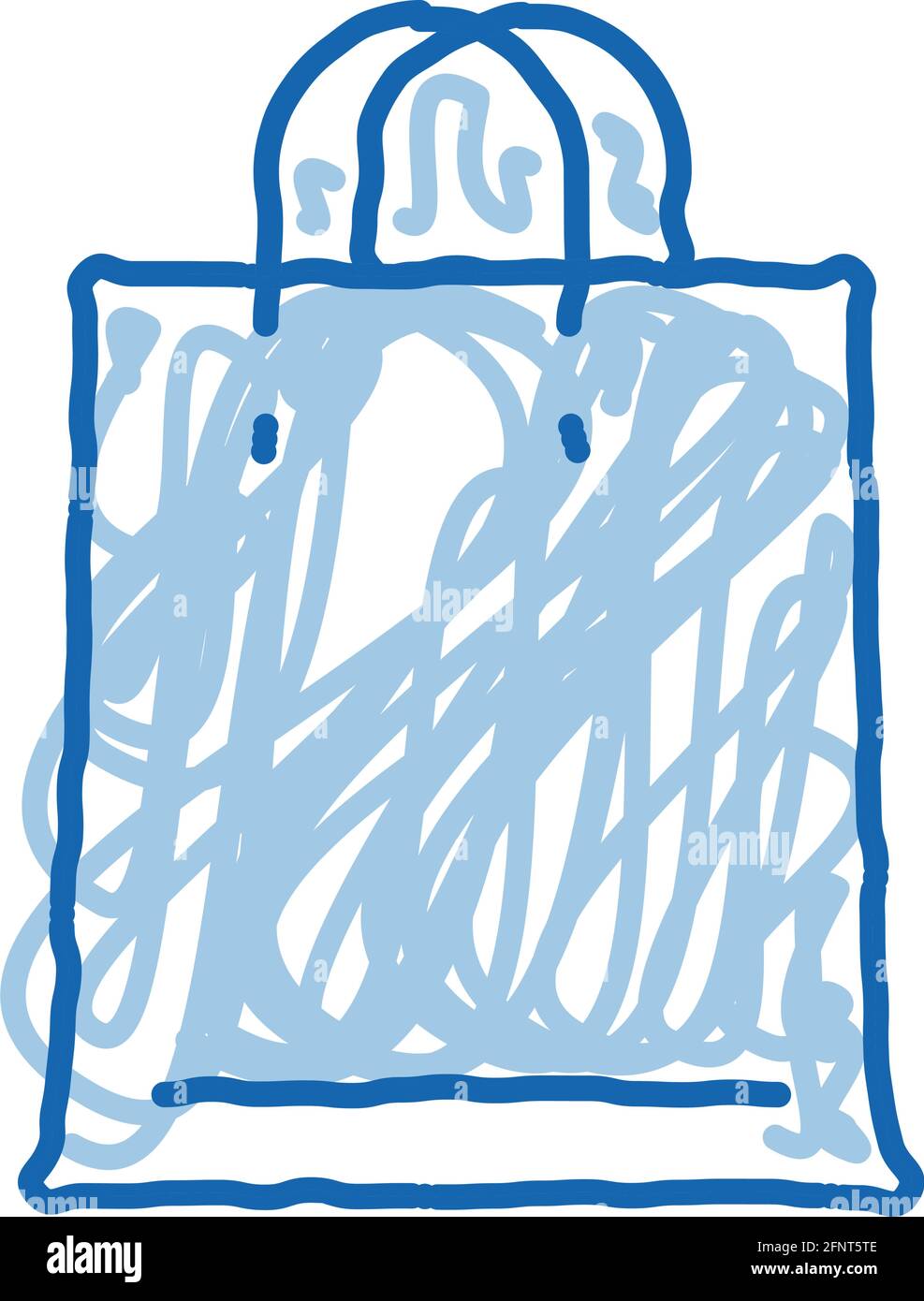 webshop bag doodle icon hand drawn illustration Stock Vector Image ...