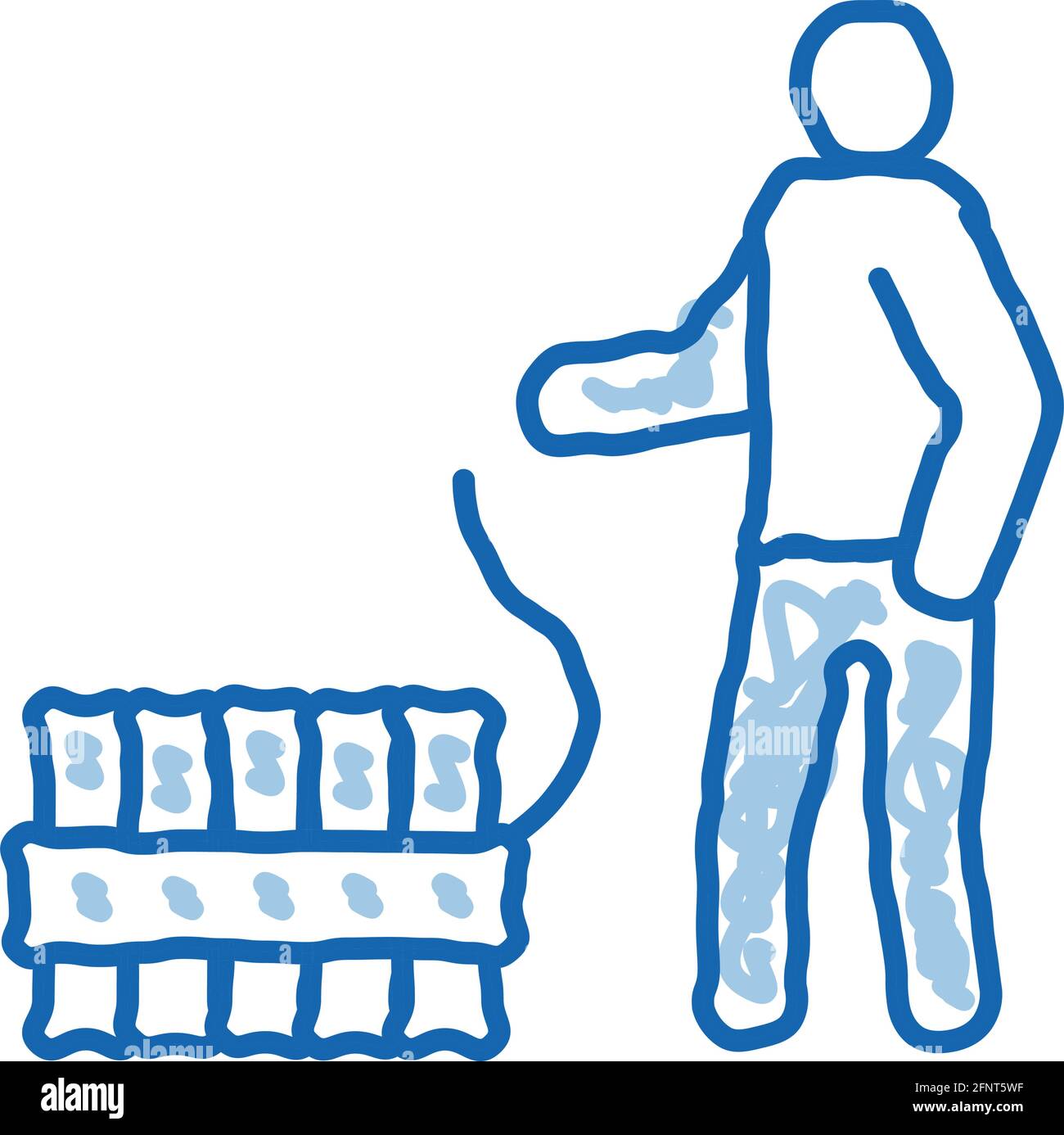 human fire firework doodle icon hand drawn illustration Stock Vector ...