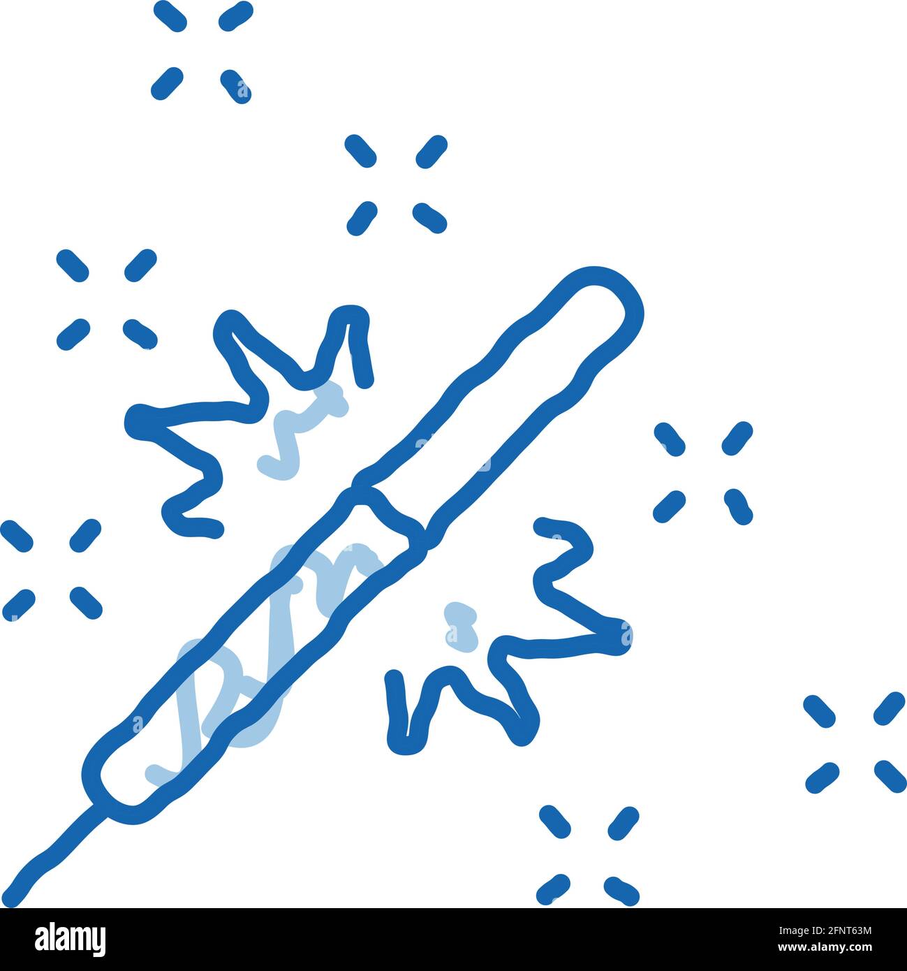 firework sparkler doodle icon hand drawn illustration Stock Vector ...