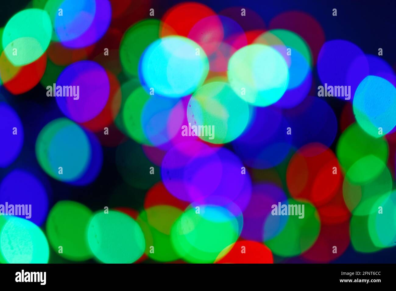 Gigantic Multicolor Bokeh in a blue natural background, defocused Stock ...