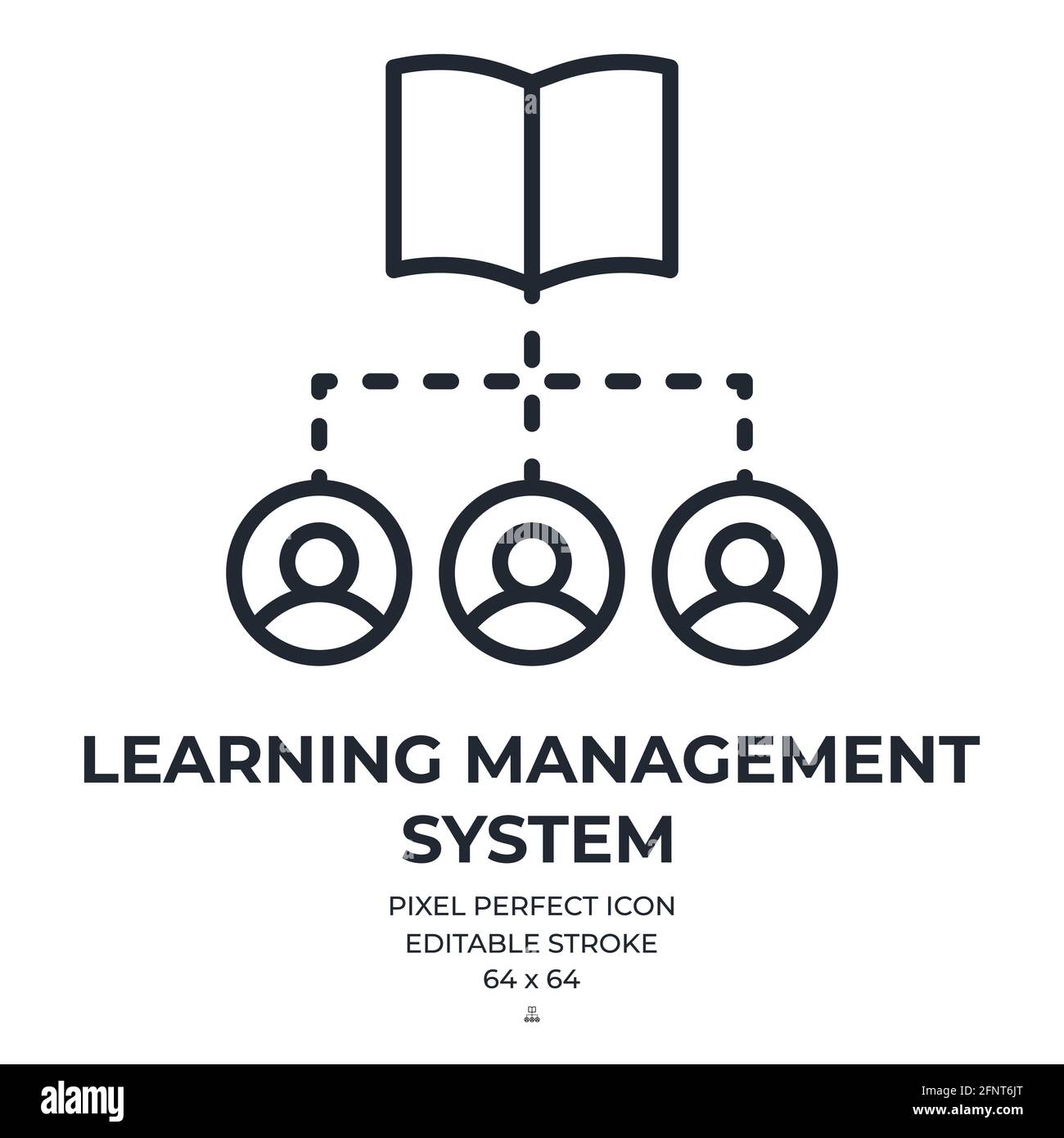 Lms Learning Management System Icon Editable Stroke Outline Icon