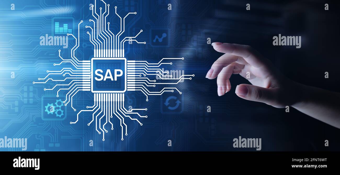SAP - Business process automation software. ERP enterprise resources ...