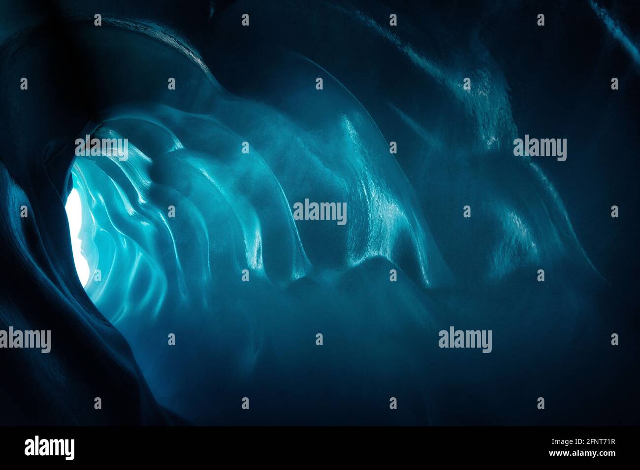 Ice cave, Tasman Glacier, Mount Cook Stock Photo - Alamy