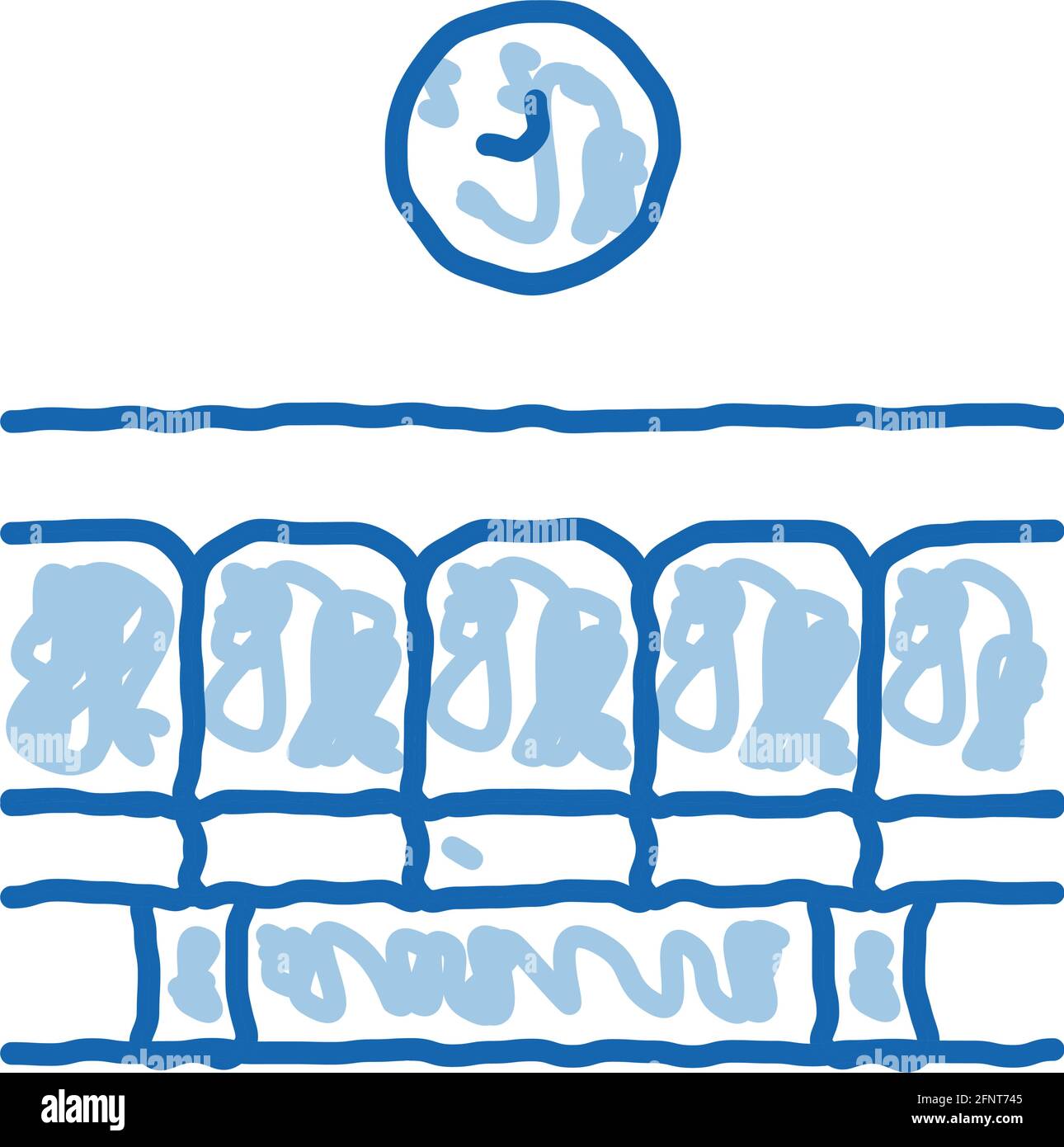 railway station waiting seats doodle icon hand drawn illustration Stock ...