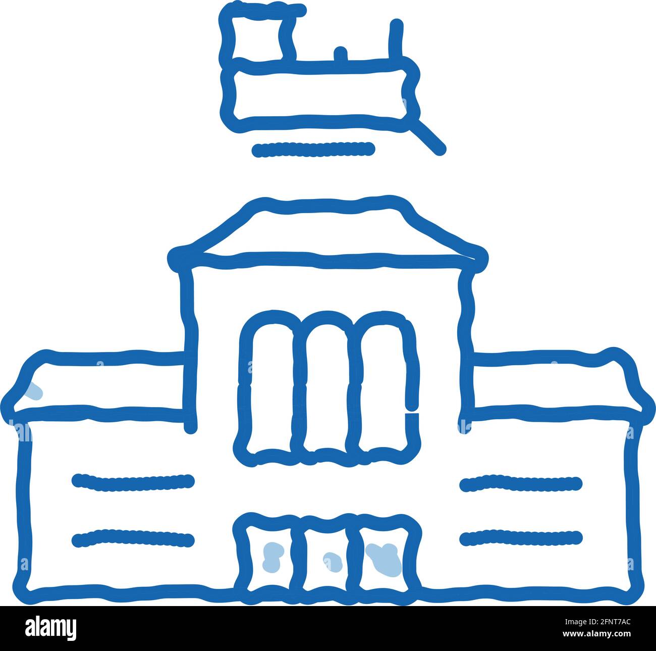 railway station doodle icon hand drawn illustration Stock Vector Image ...