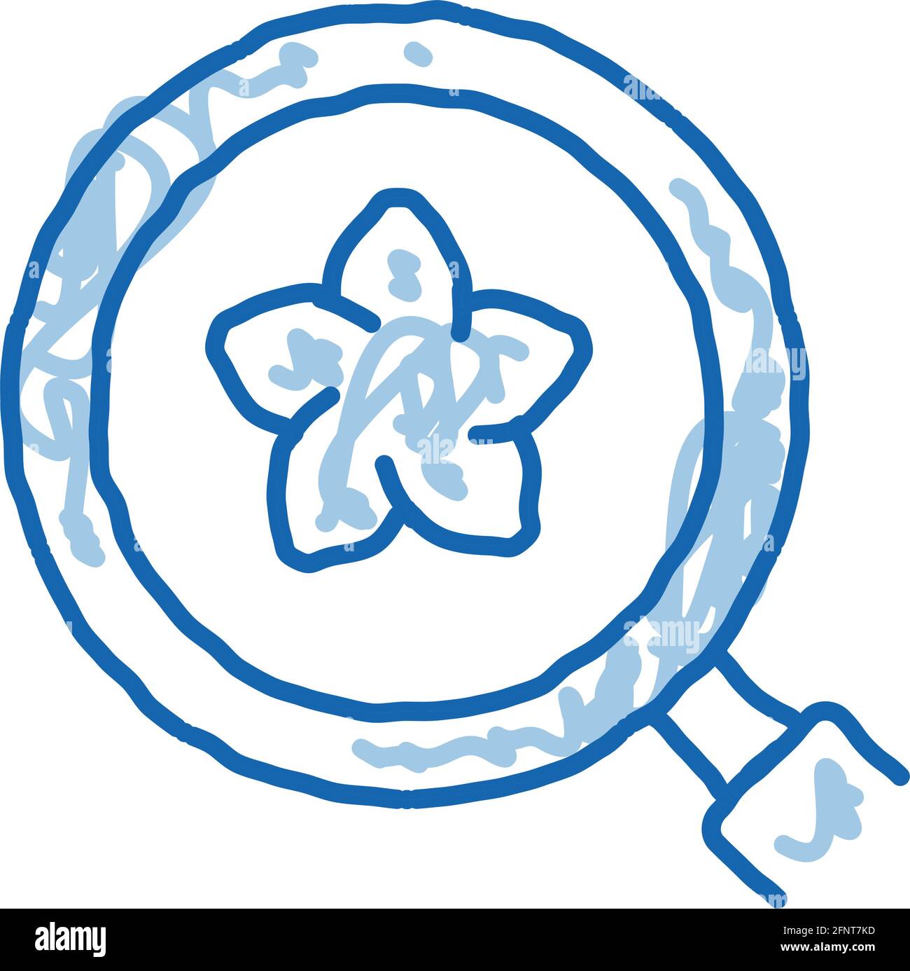 flower research doodle icon hand drawn illustration Stock Vector Image ...