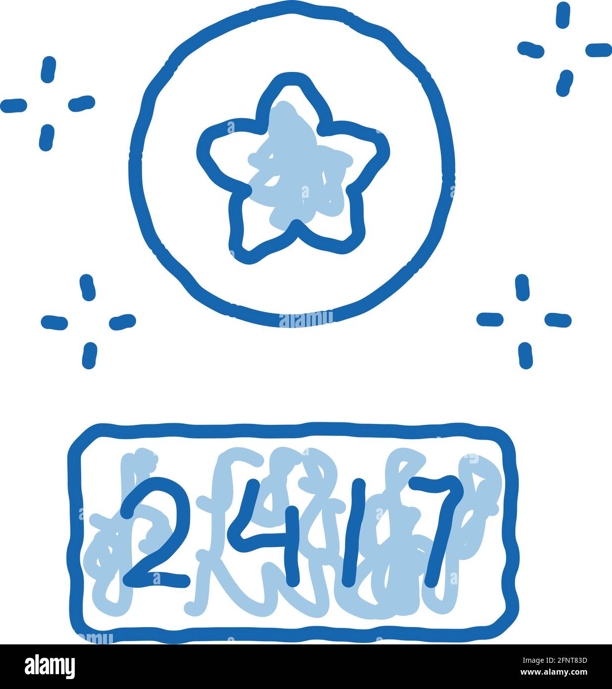 noctidial flower shop doodle icon hand drawn illustration Stock Vector ...