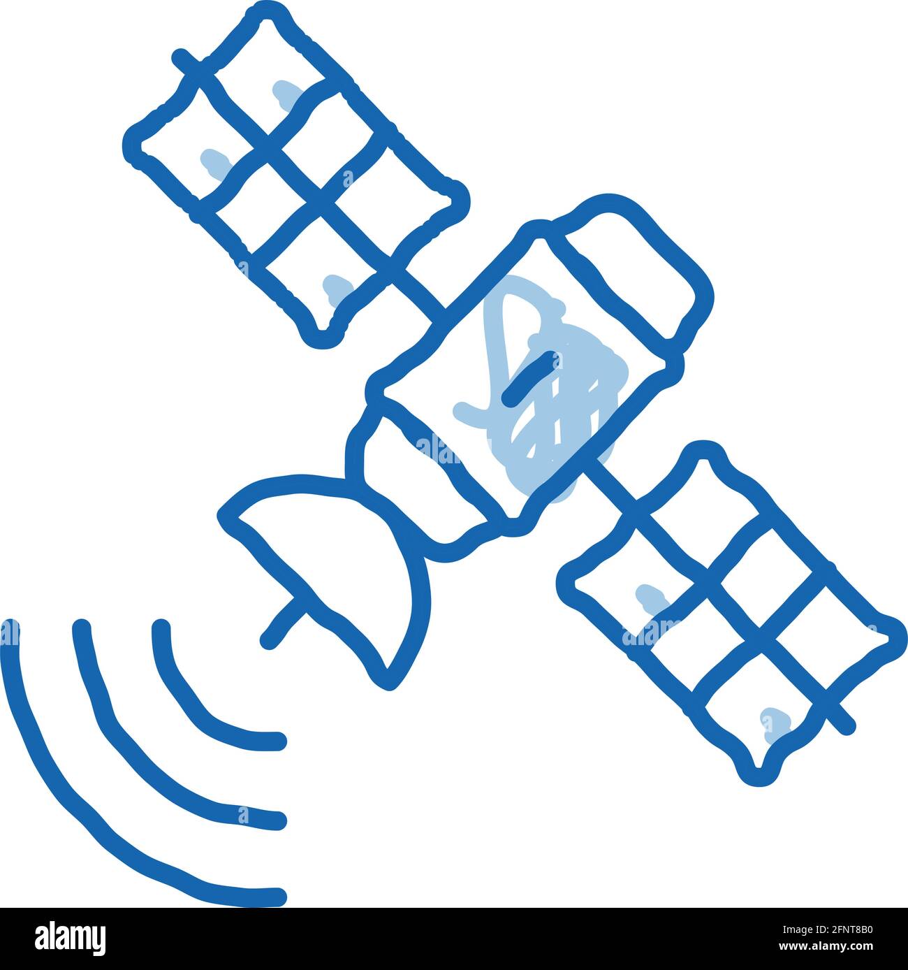 air navigation satellite doodle icon hand drawn illustration Stock ...