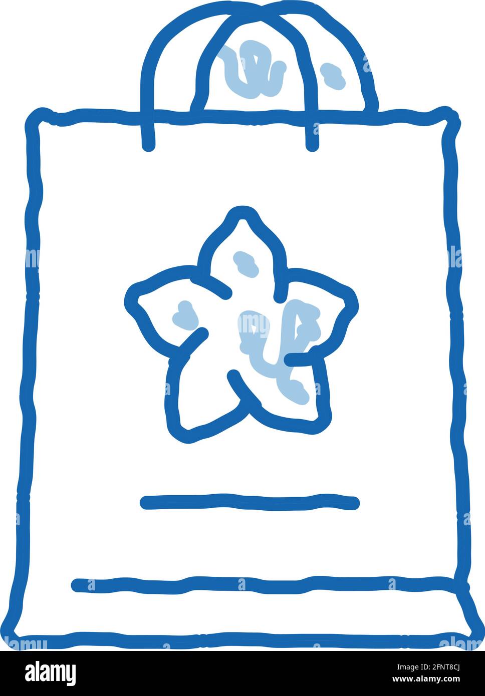 flower shop bag doodle icon hand drawn illustration Stock Vector Image ...