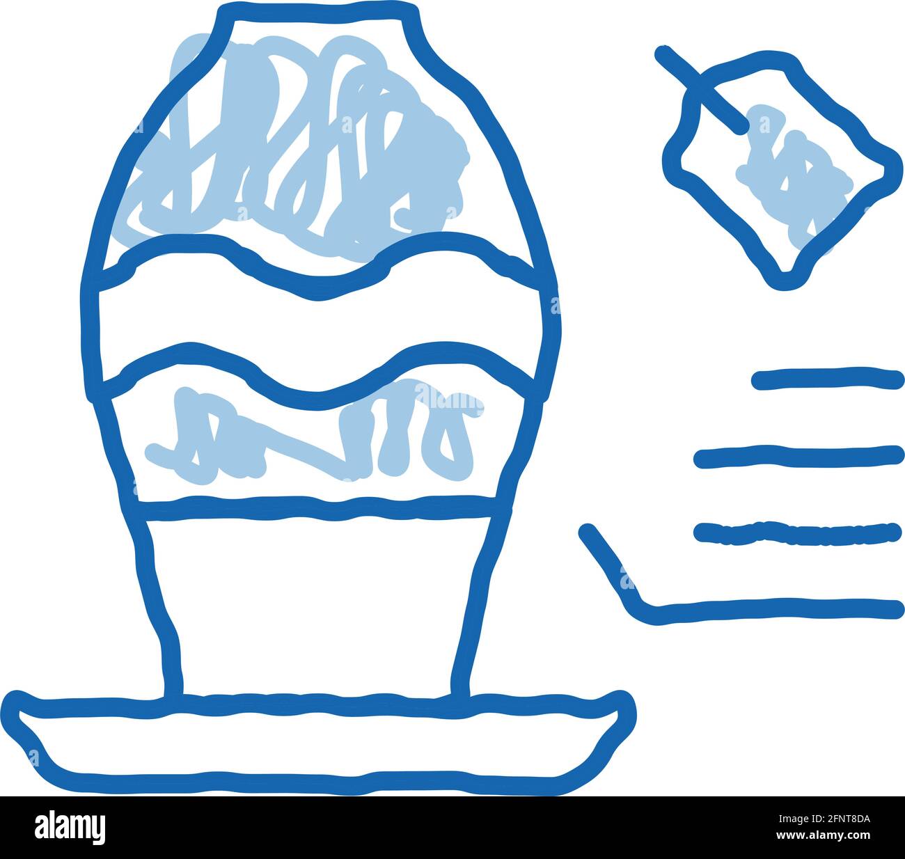 flower shop selling vase doodle icon hand drawn illustration Stock ...