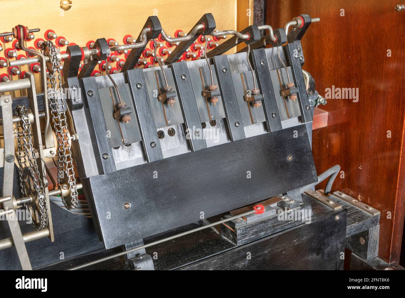 A five cylinder engine in a pianola Stock Photo - Alamy