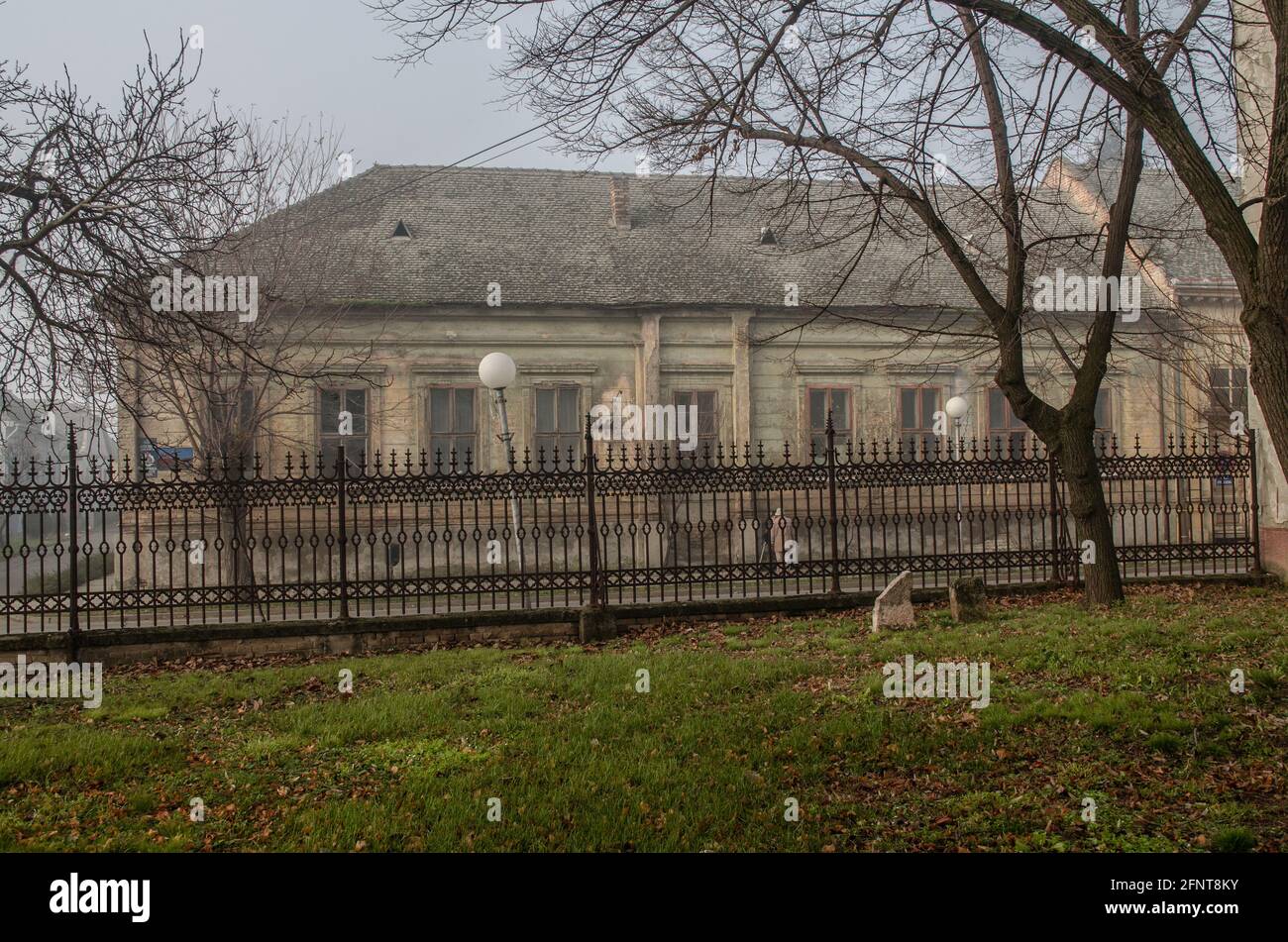 December 29, 2013 - Srbobran: Srbobran town in the fog, near Novi Sad ...