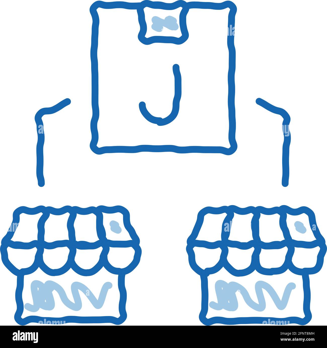 juice shop delivery doodle icon hand drawn illustration Stock Vector ...