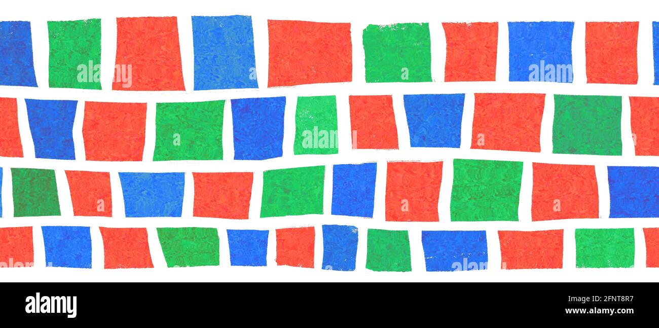 Seamless creative border abstract hand drawn block stripes. Repeating ...