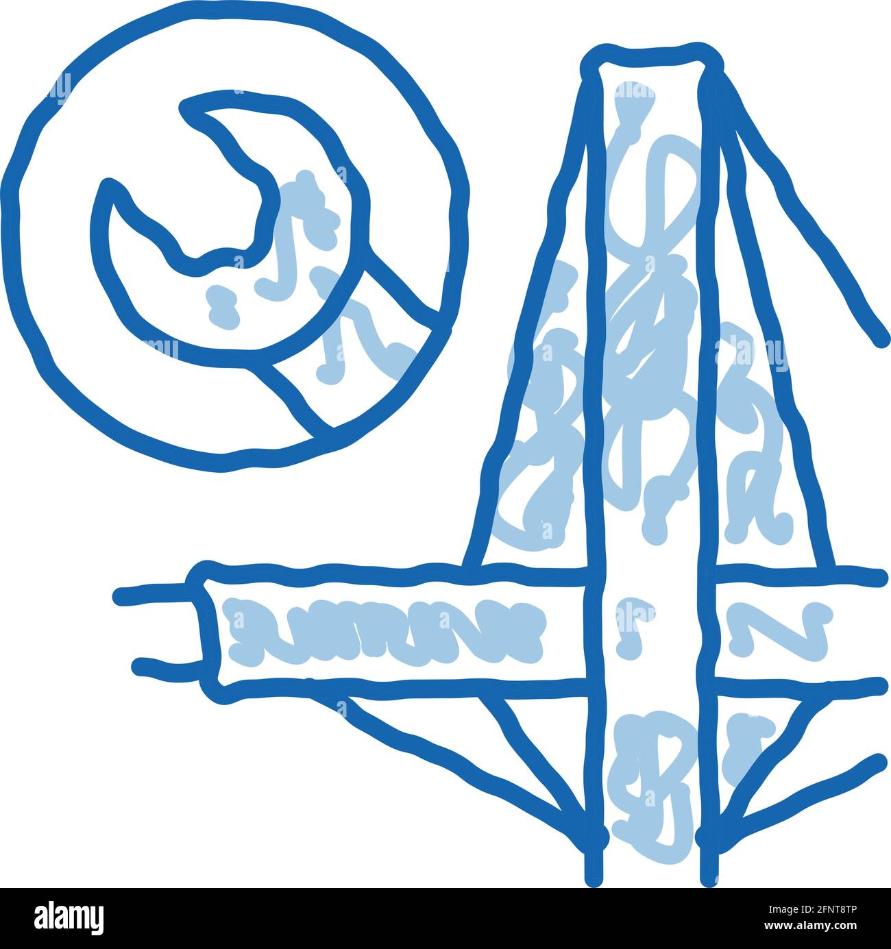 bridge repair doodle icon hand drawn illustration Stock Vector Image ...