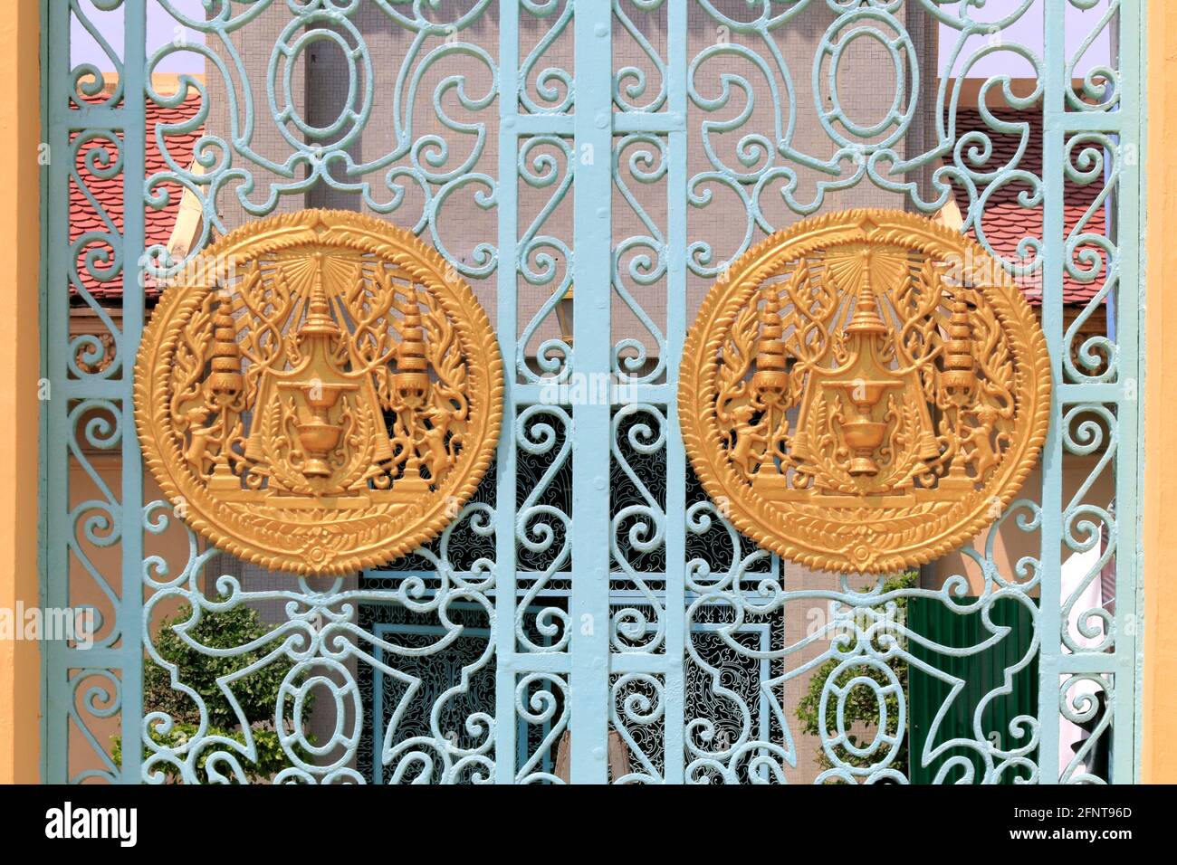 Majestic decorative gate of the Royal Palace in Phnom Penh Cambodia ...
