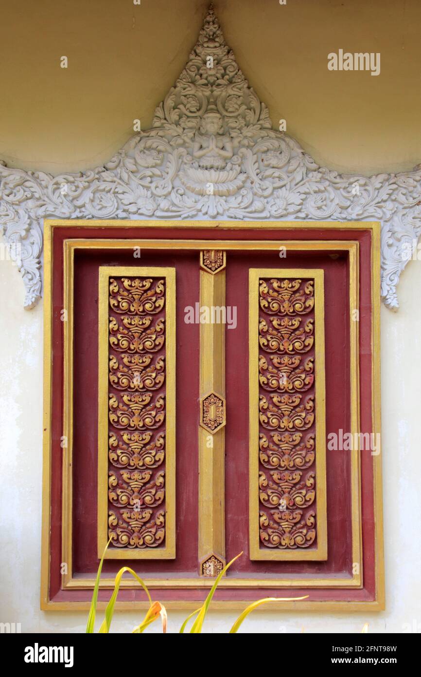 Decorative window at Royal Palace complex in Phnom Penh Cambodia Stock ...