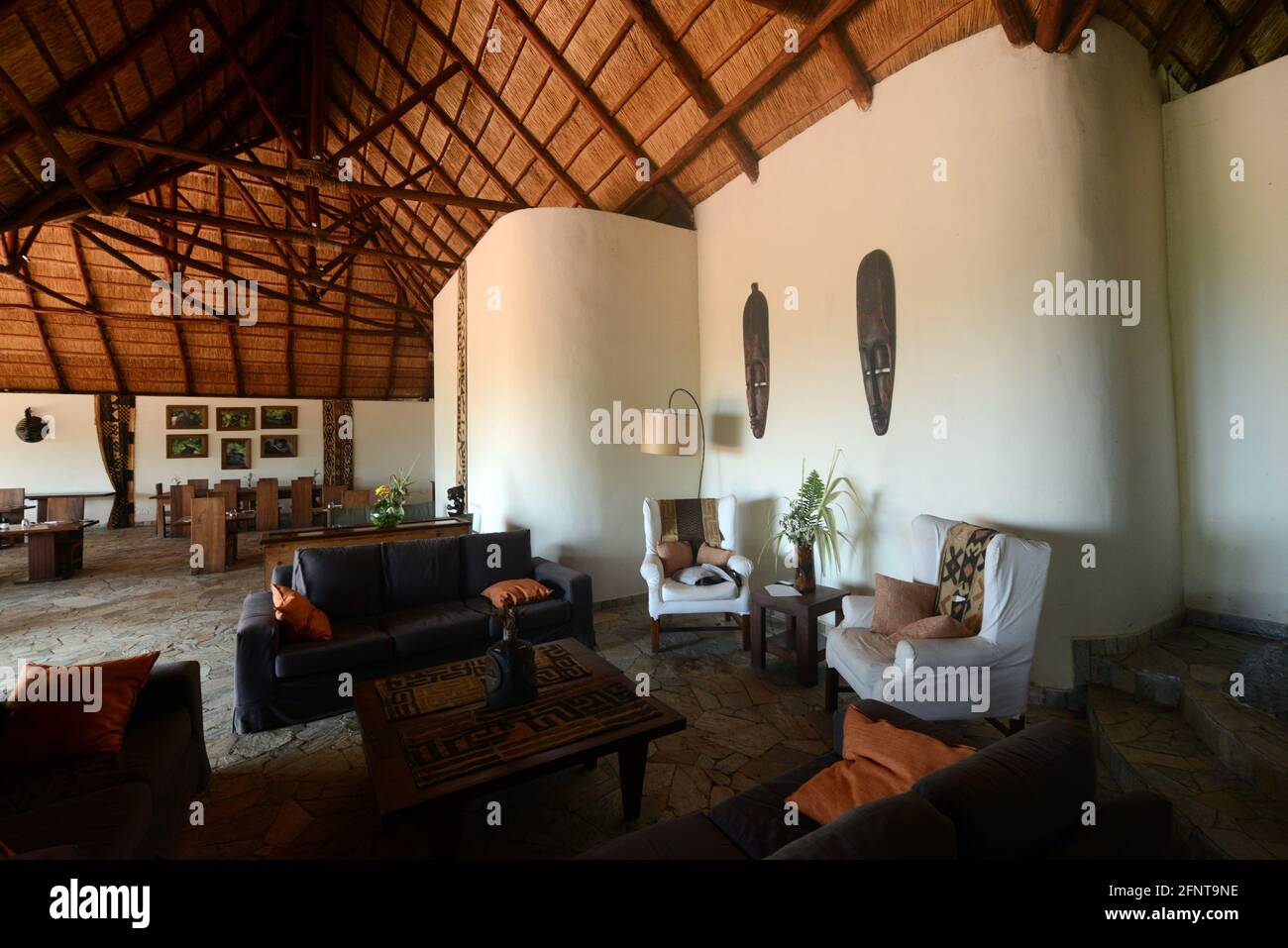 The beautiful Mikeno lodge in Virunga national park in the D.R.C Stock ...