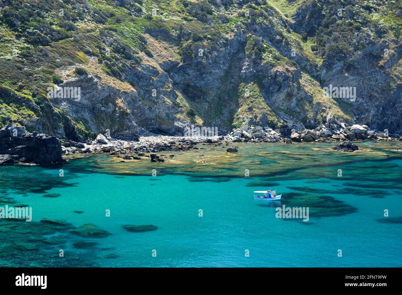 View of Cala of Capo Mannu Stock Photo - Alamy