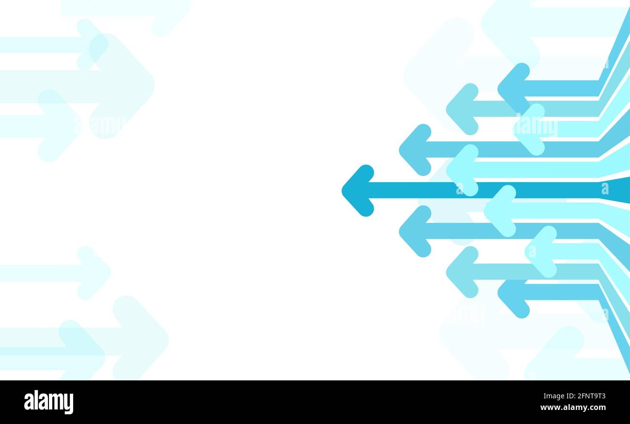 Arrows move to left. Concept of going backwards. abstract background ...