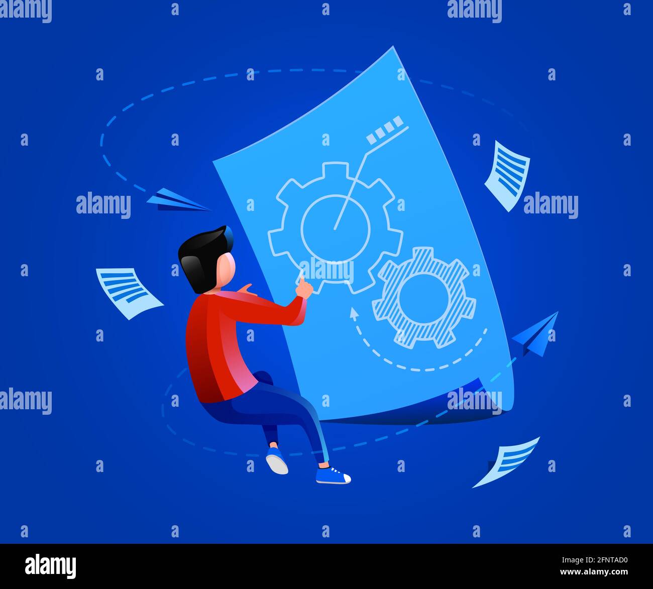 Cartoon people architect hi-res stock photography and images - Alamy