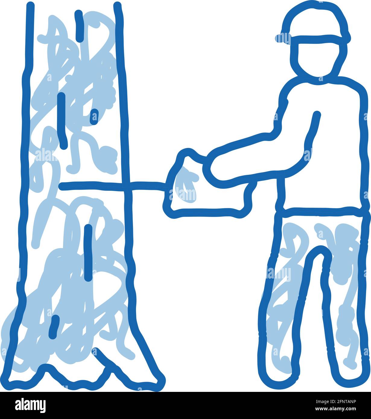 Logger cutting tree Stock Vector Images - Alamy