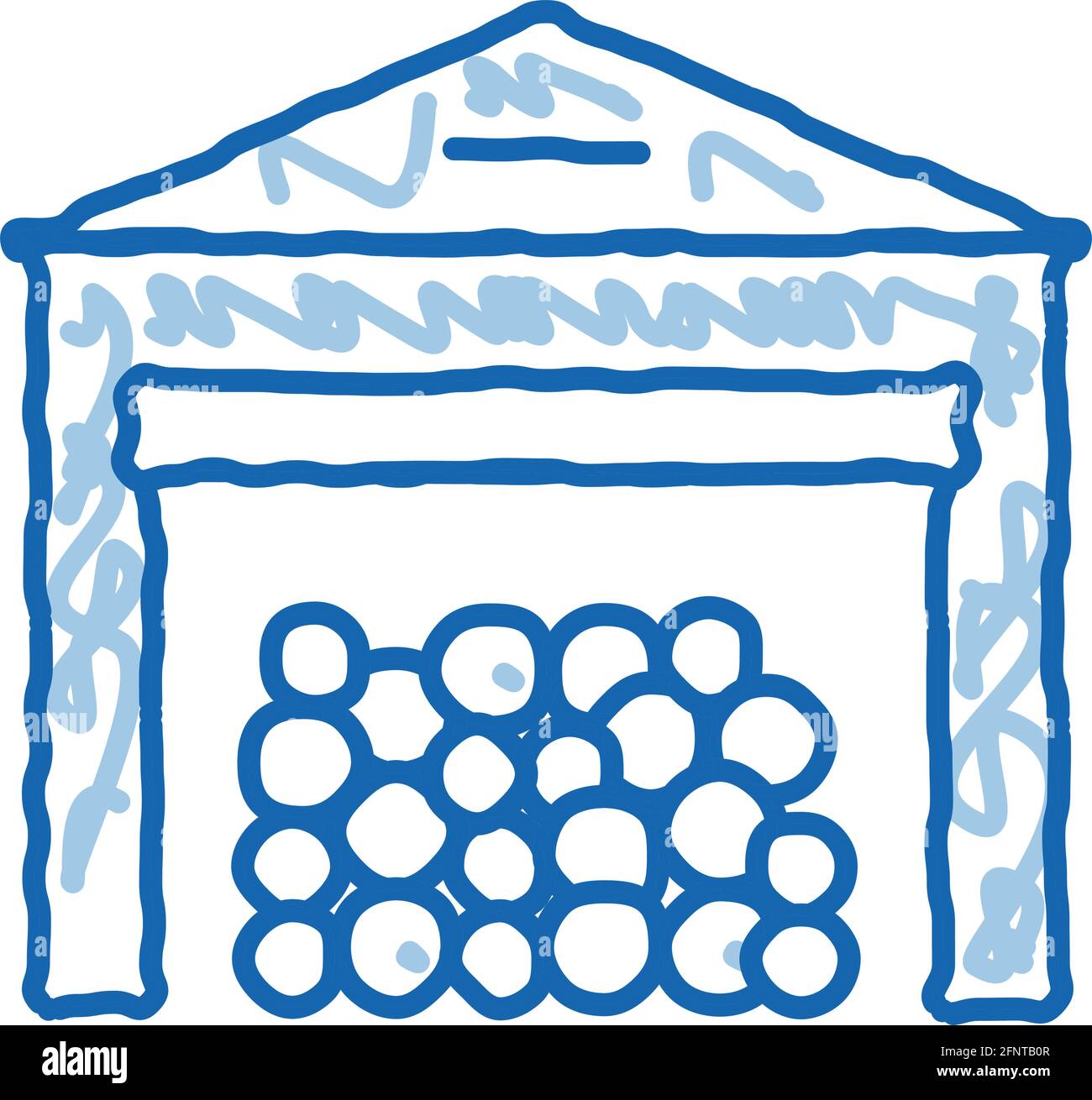 logging storage doodle icon hand drawn illustration Stock Vector Image ...