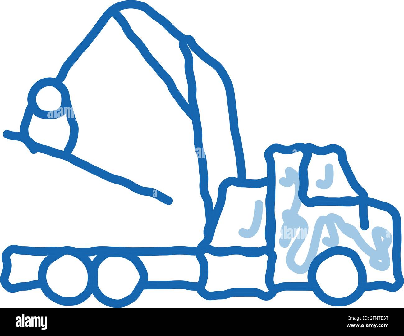 loading wood machine doodle icon hand drawn illustration Stock Vector ...