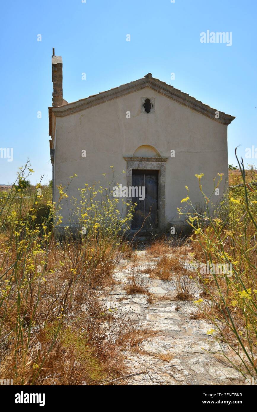 Picturesque rural Greek Orthodox chapel in the countryside of ...