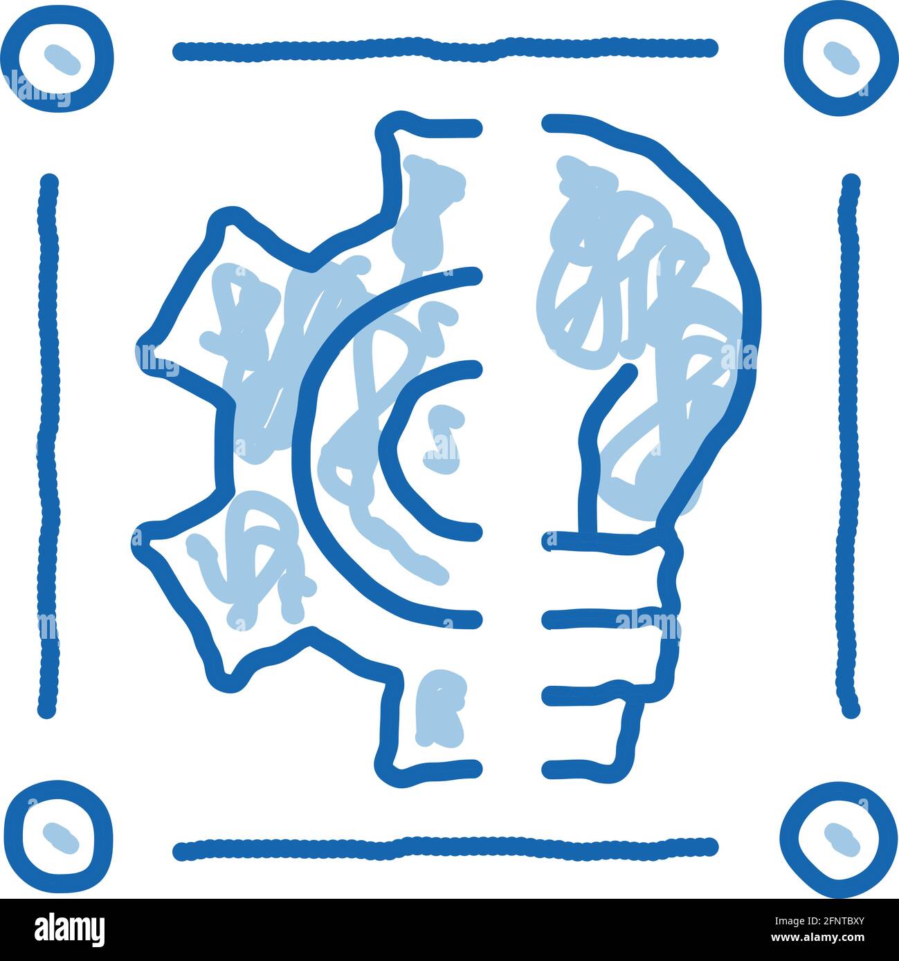 working idea doodle icon hand drawn illustration Stock Vector Image ...