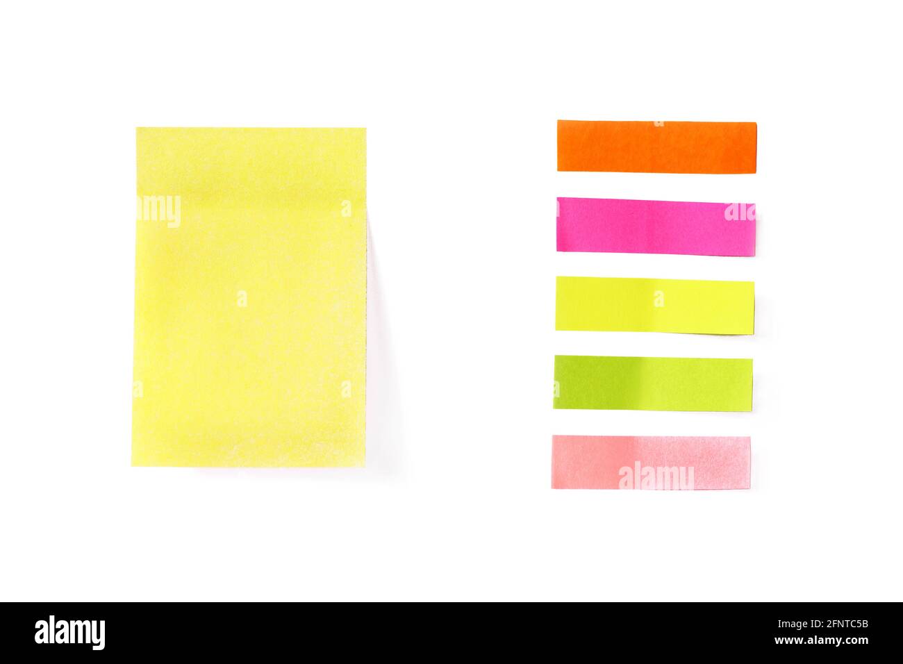 Stickers on a white background. Colored pieces of paper Stock Photo - Alamy
