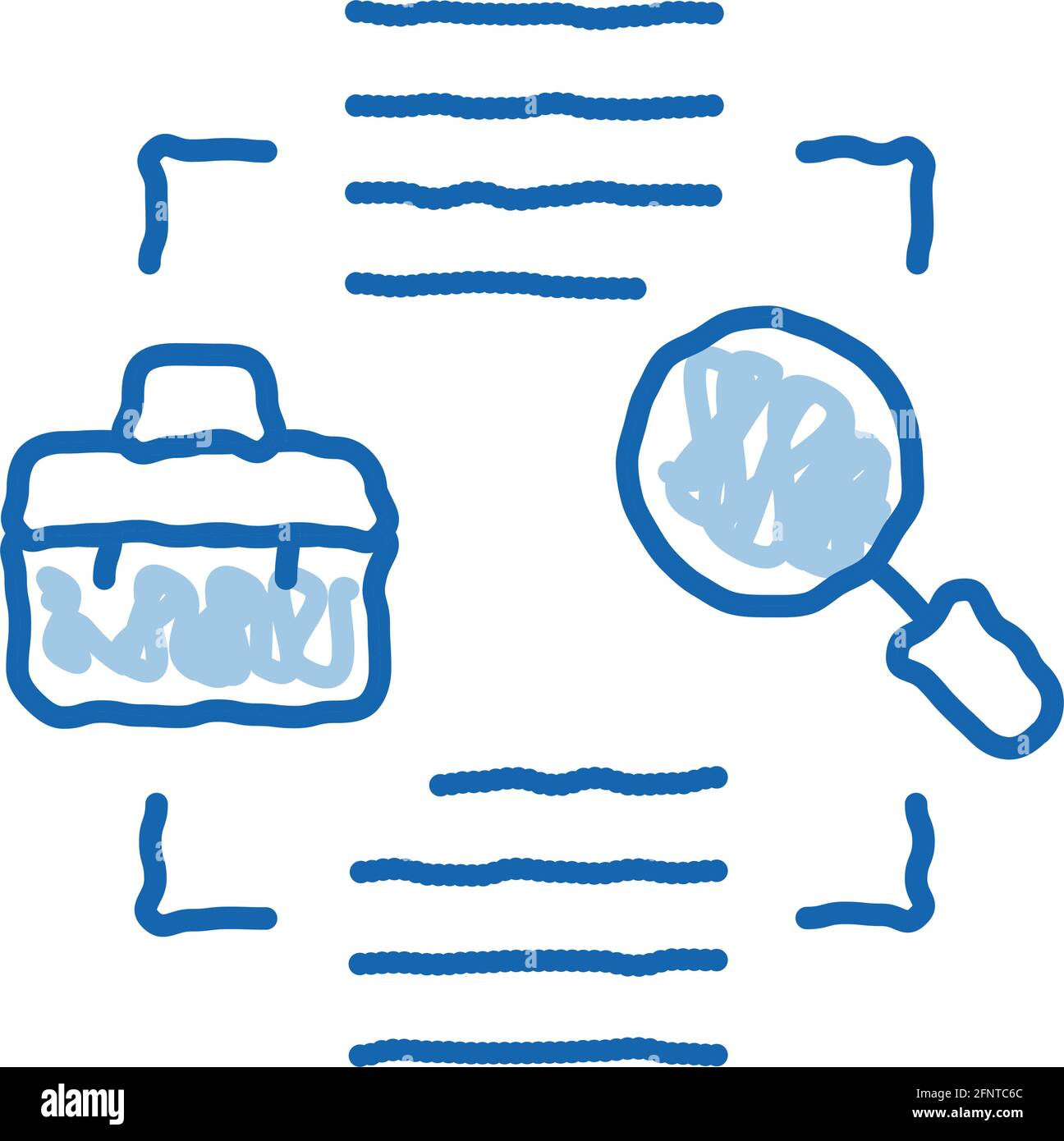 business case research doodle icon hand drawn illustration Stock Vector ...