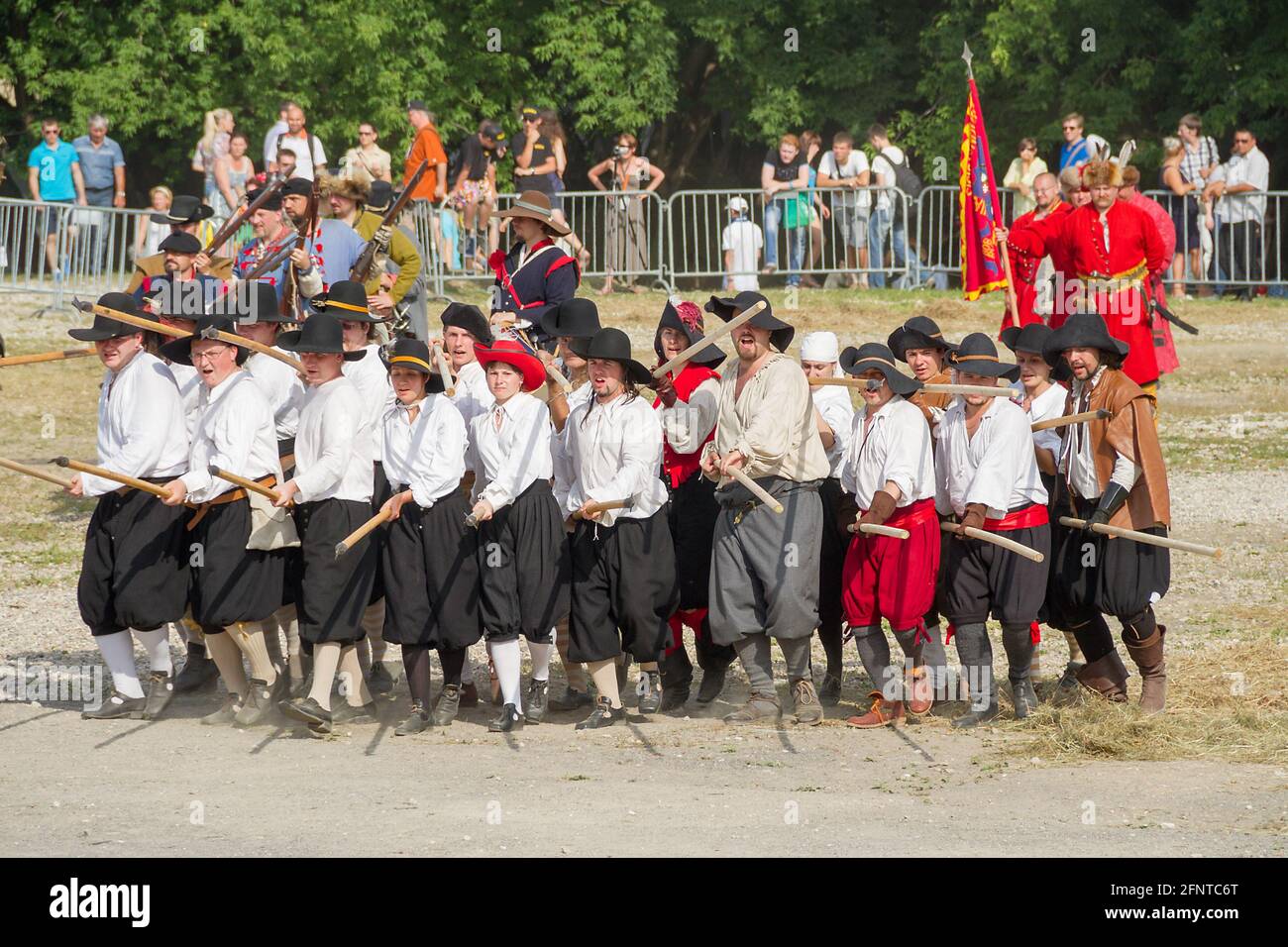 Russia. Moscow. Festival of Historical Reconstruction. Pikemen ...