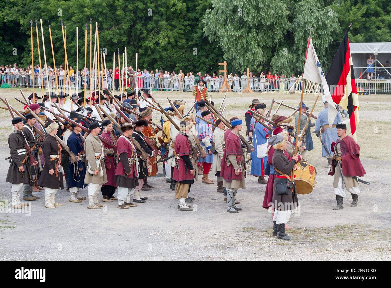 Russia. Moscow. Festival of Historical Reconstruction. Pikemen ...