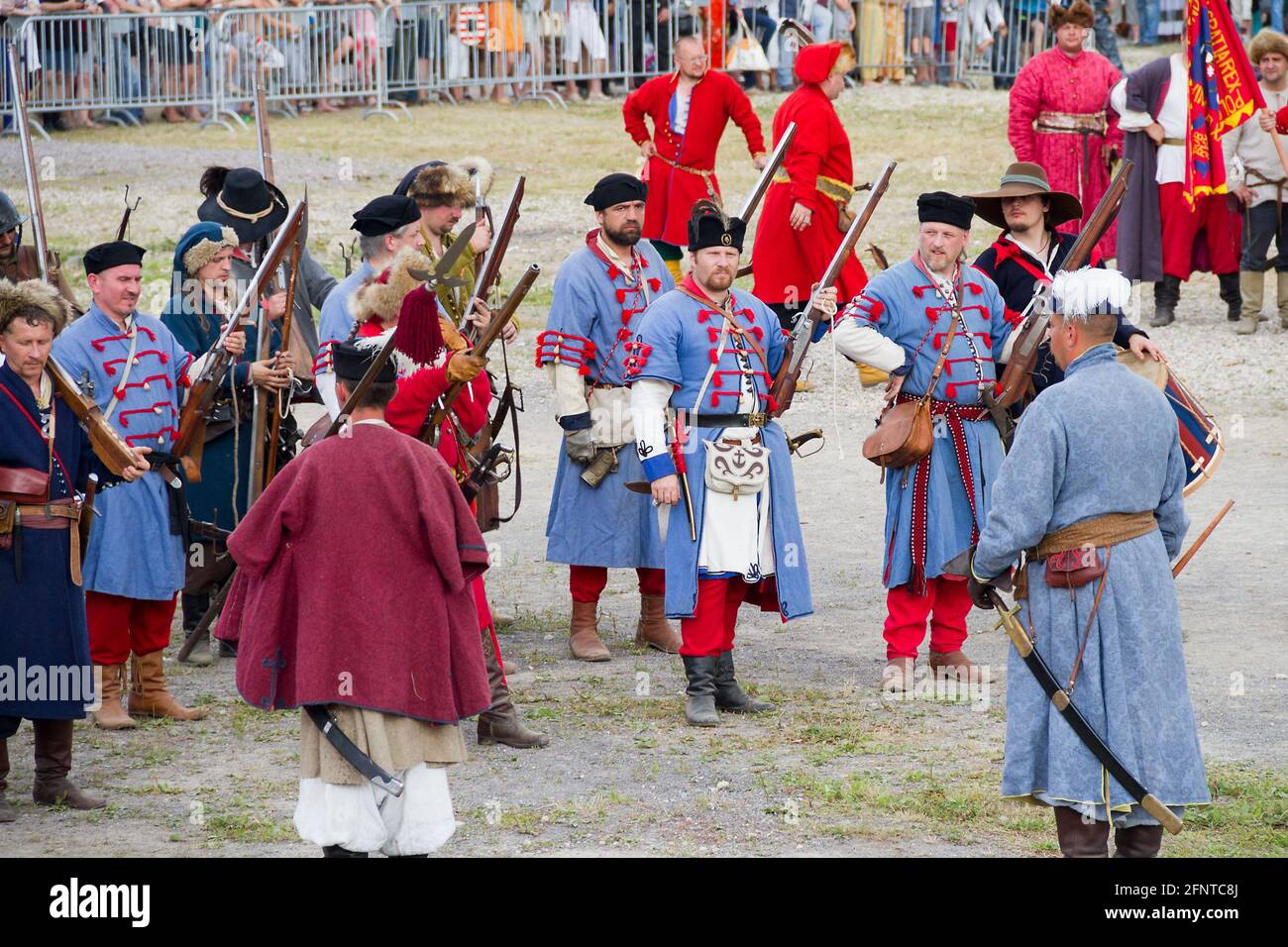 Russia. Moscow. Festival of Historical Reconstruction. Pikemen ...