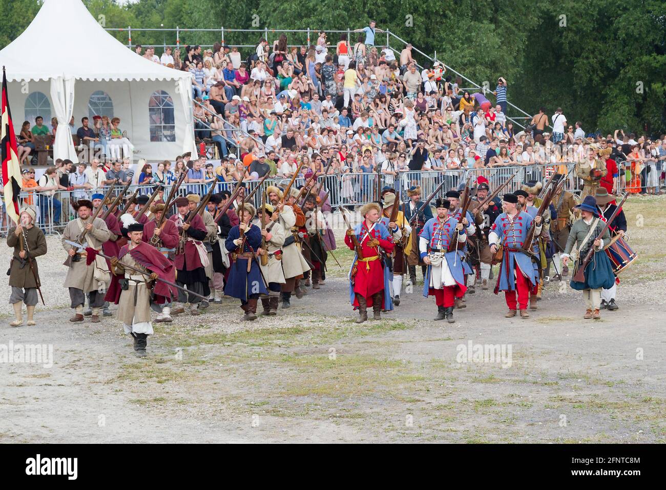 Russia. Moscow. Festival of Historical Reconstruction. Pikemen ...