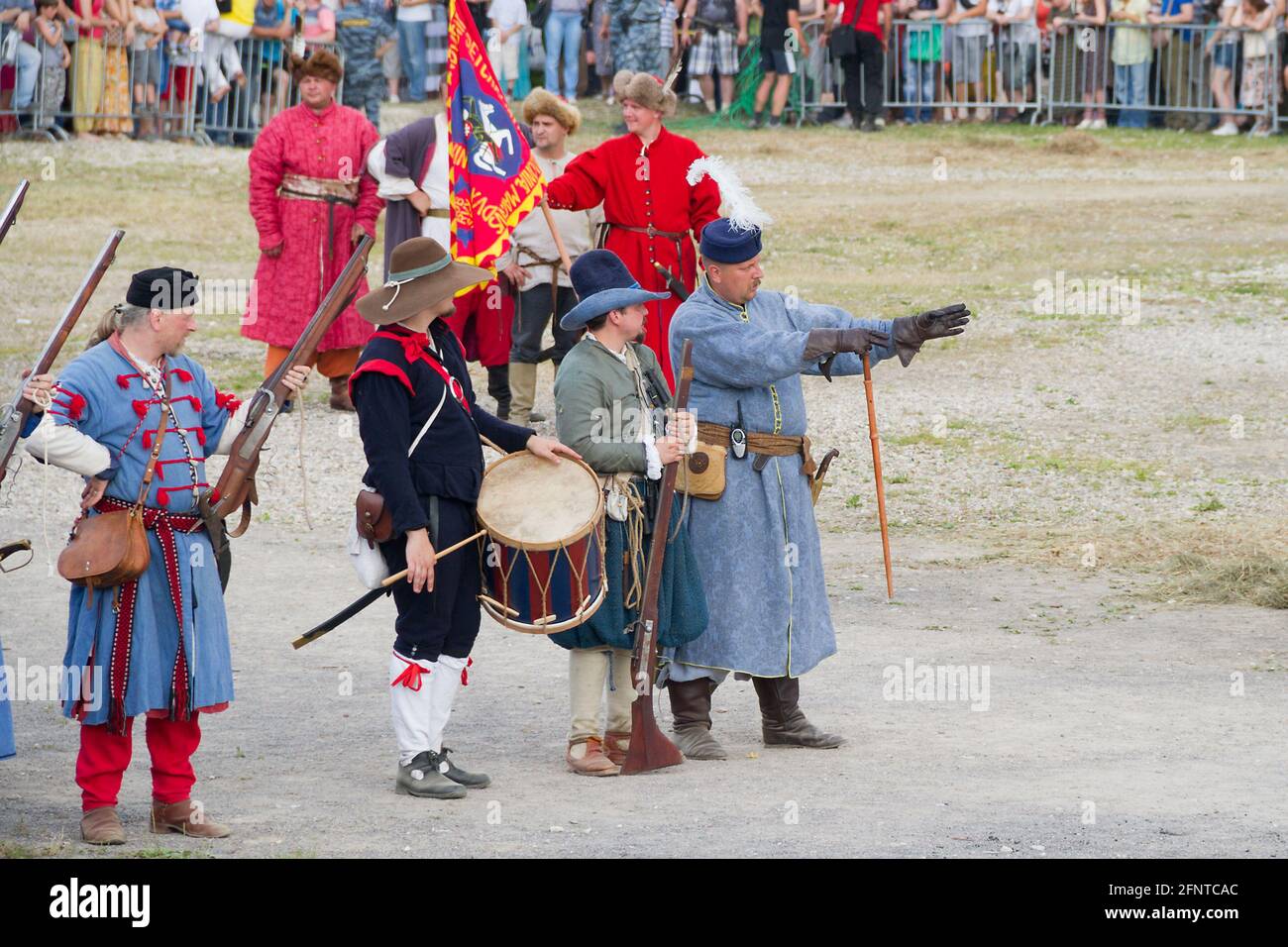 Russia. Moscow. Festival of Historical Reconstruction. Pikemen ...
