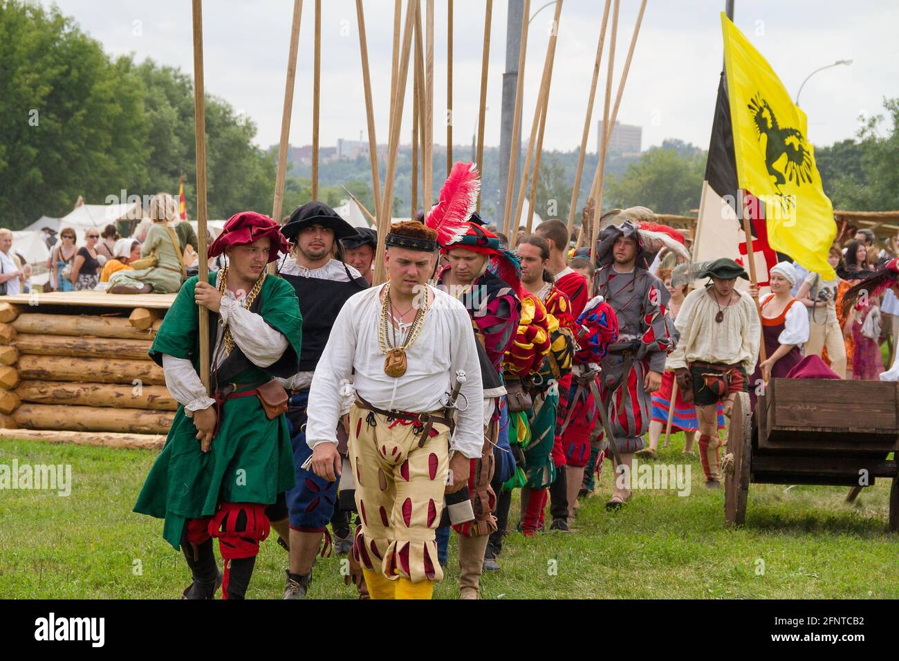 Russia. Moscow. Festival of Historical Reconstruction. Pikemen ...