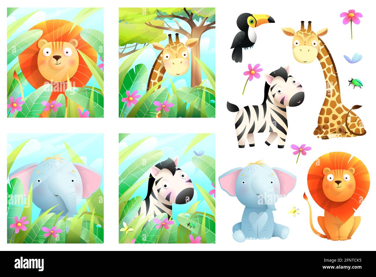Baby Zoo Animals Clip Art