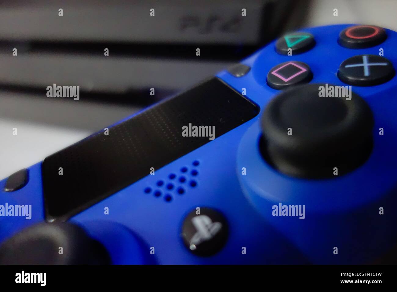 SAO PAULO, BRAZIL - May 04, 2021: Sony black Playstation 4 Pro game ...