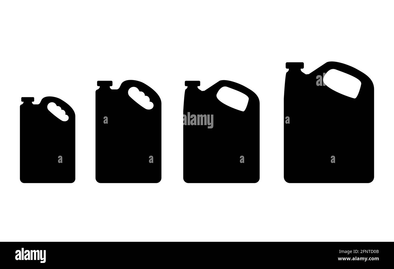 Gasoline fuel canister vector icon. Petrol can gallon gas tank fuel ...