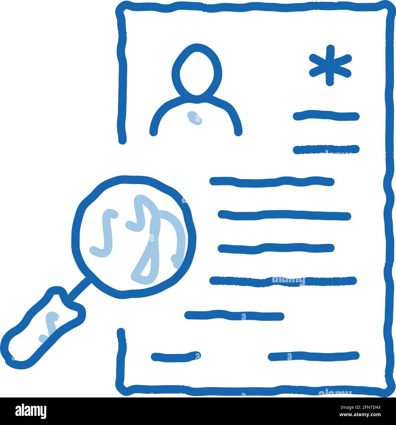 research cv doodle icon hand drawn illustration Stock Vector Image ...