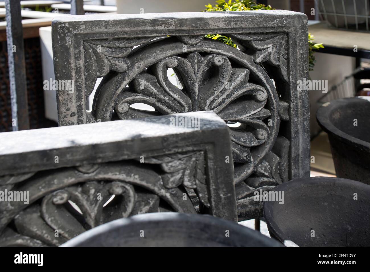 Gypsum rectangular panels with carved patterns on coarse hemp rope for ...