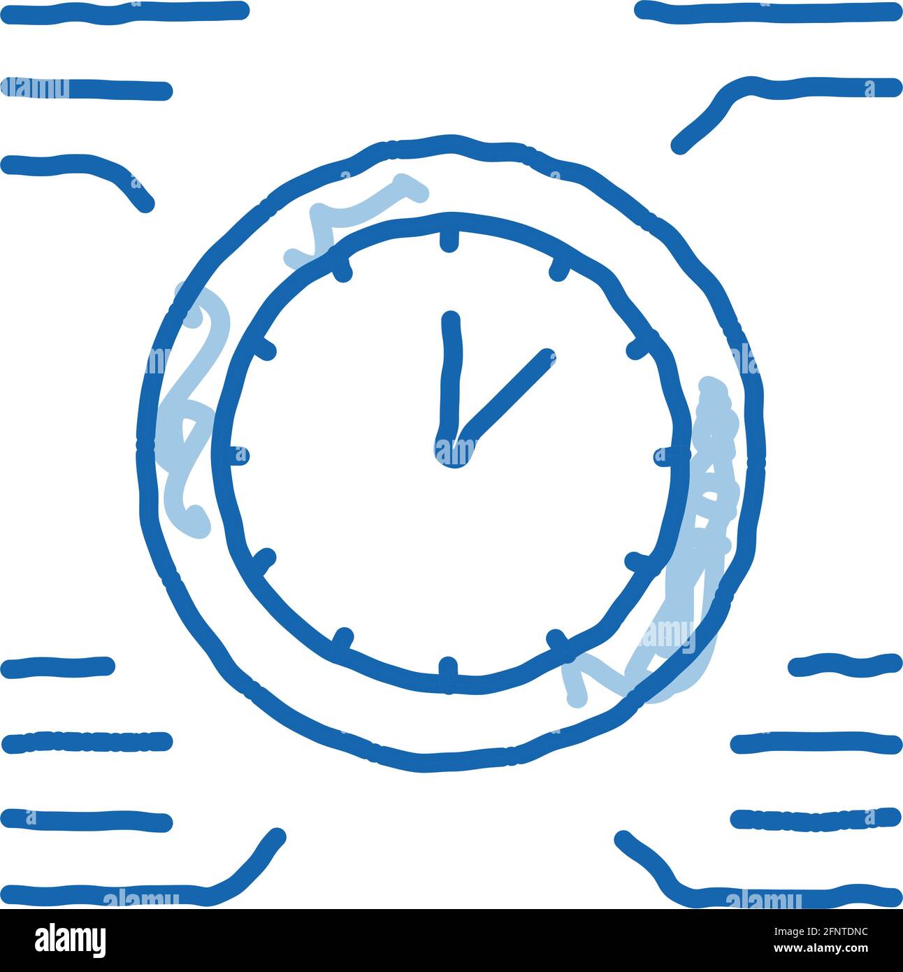 clock time healthy life doodle icon hand drawn illustration Stock ...