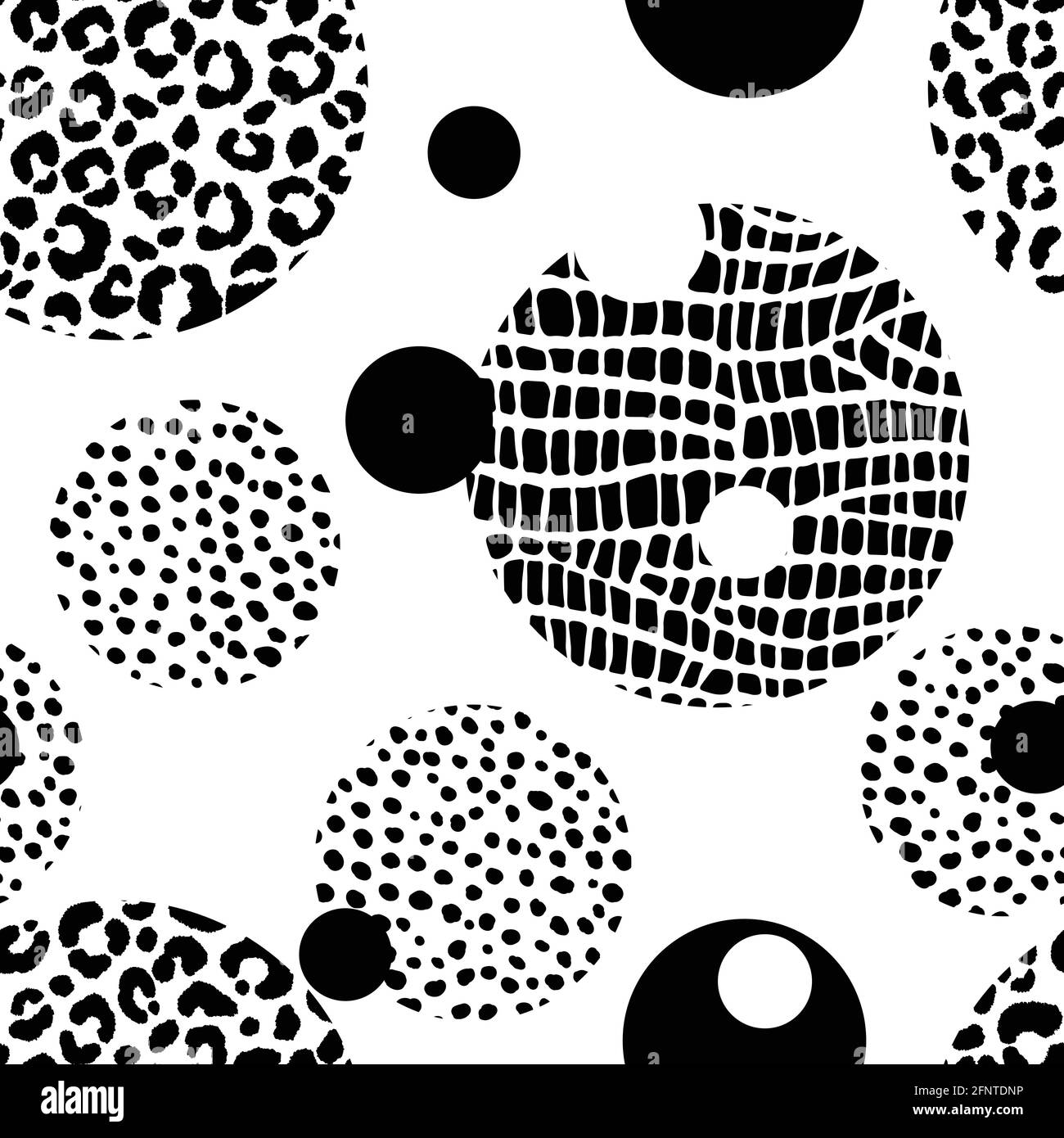 Abstract modern leopard seamless pattern with circles. Animals trendy ...