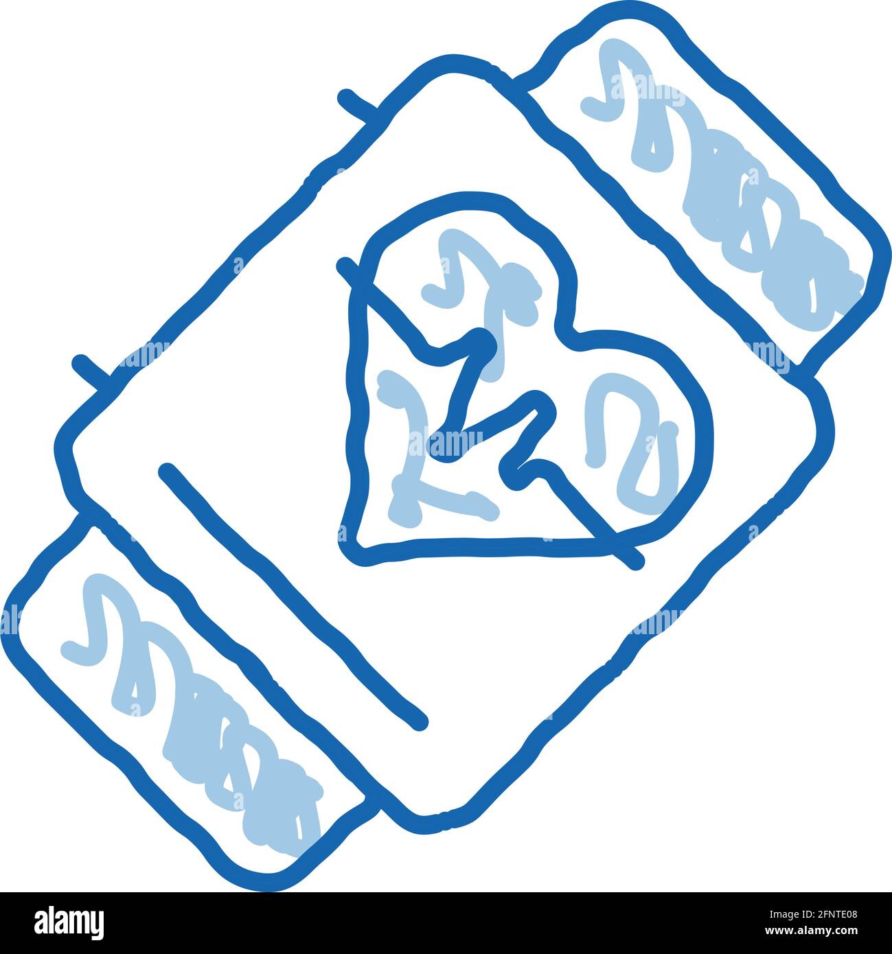 fitness bracelet watch heart cardio doodle icon hand drawn illustration ...