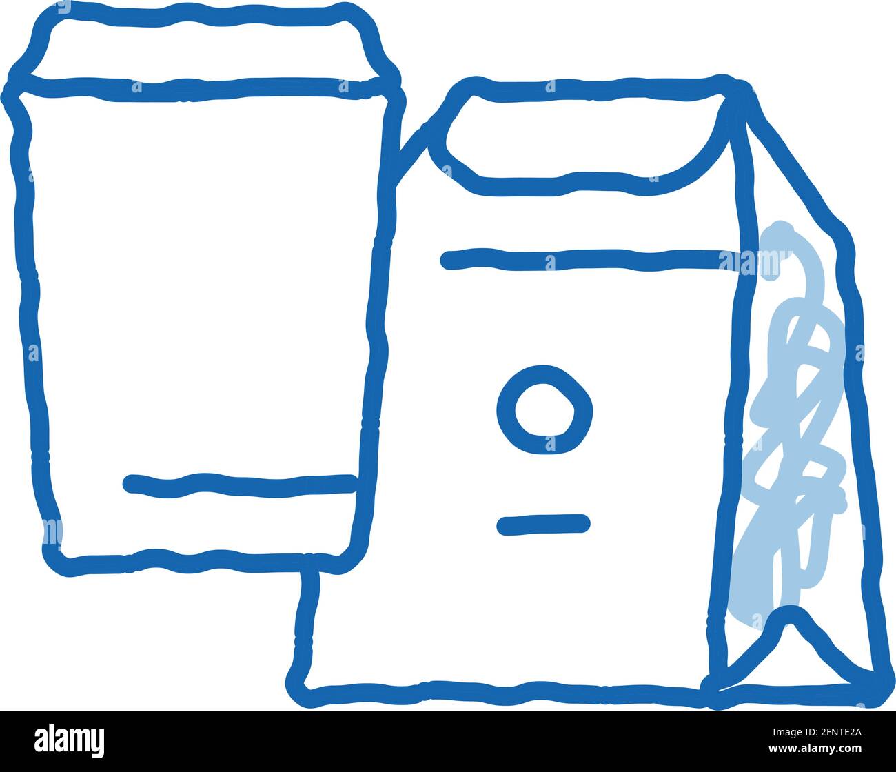 food and drink package doodle icon hand drawn illustration Stock Vector ...