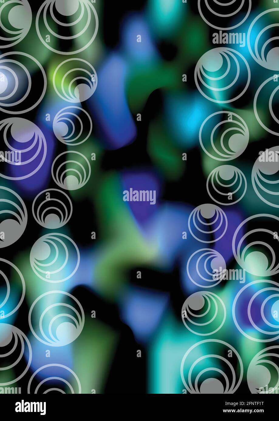 Dark abstract modern vector background with eccentric circles Stock ...