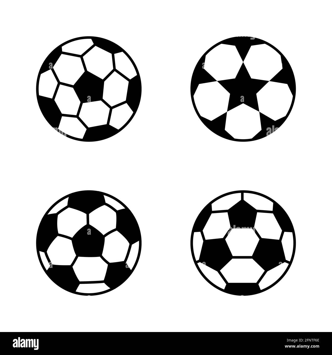 Soccer ball, simple style, icon. Vector illustration isolated on white ...